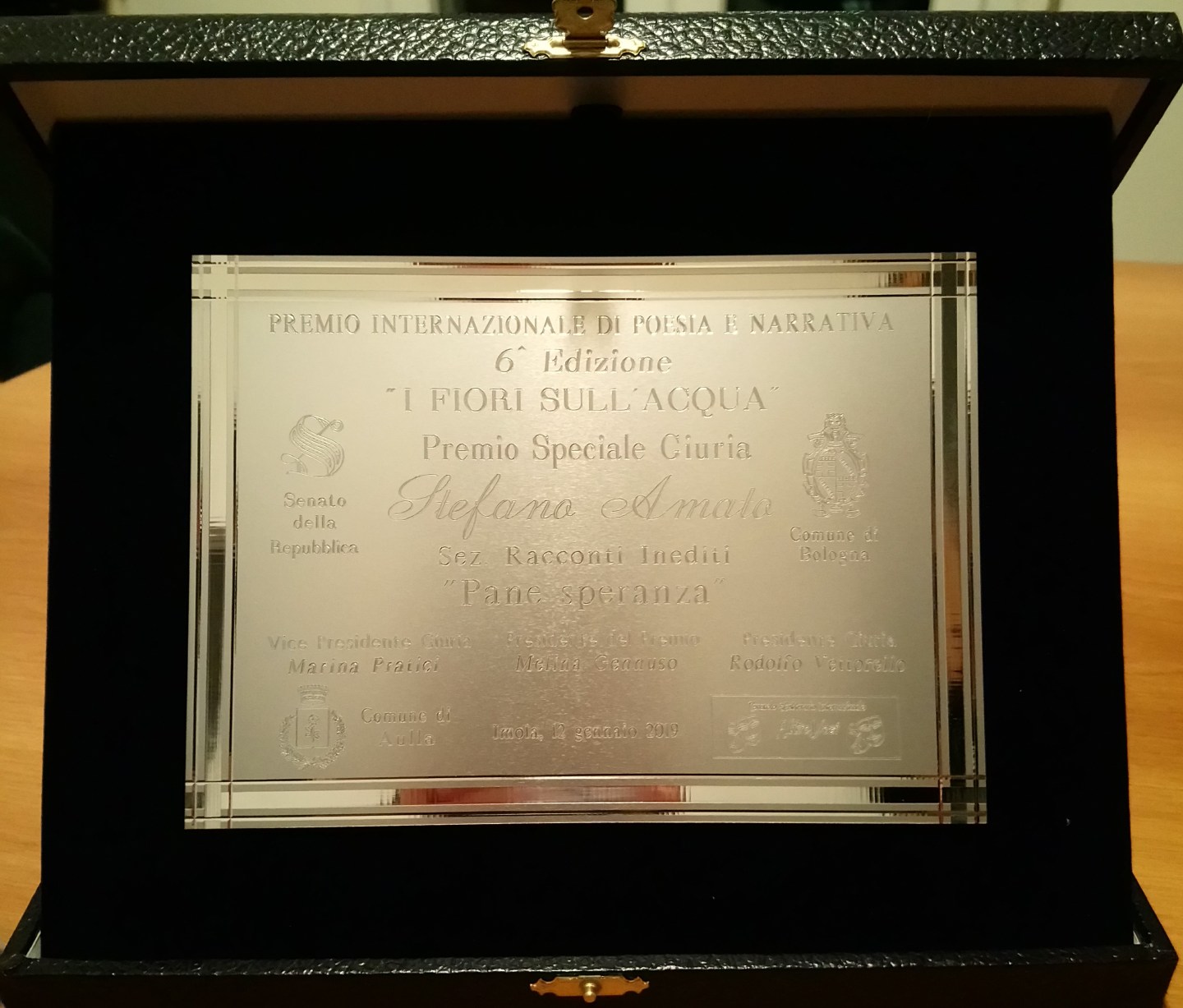 Stefano Amato Primo Classificato al Premio Letterario “I fiori sull ...